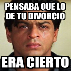 Meme Personalizado - Pensaba que lo de tu divorcio Era cierto - 33145306