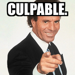 Meme Julio Iglesias - CULPABLE. - 33146211