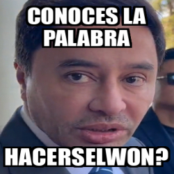Meme Personalizado - Conoces la palabra Hacerselwon? - 33155809
