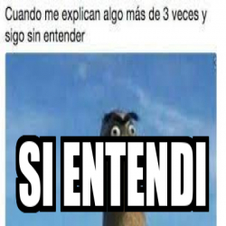 Meme Personalizado - si entendi - 33160190