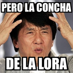 Meme Jackie Chan - pero la concha de la lora - 33163465