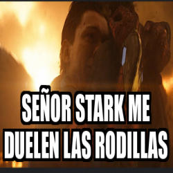 Meme Personalizado - señor Stark me duelen las rodillas - 33173535