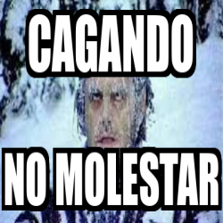 Meme Personalizado - Cagando No molestar - 33174613