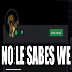 Meme Personalizado - NO LE SABES WE - 33175602