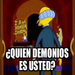 Meme Personalizado - ¿Quien demonios es usted? - 33182042