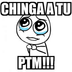 Meme Por favor - Chinga a tu ptm!!! - 33189551