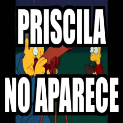 Meme Personalizado - Priscila No aparece - 33189844