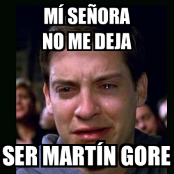 Meme crying peter parker - Mí señora no me deja Ser Martín Gore - 33199336