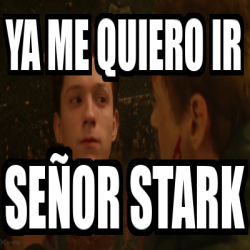 Meme Personalizado - Ya me quiero ir Señor Stark - 33201761