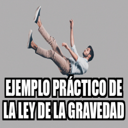 Meme Personalizado - ejemplo práctico de la ley de la gravedad - 33205769