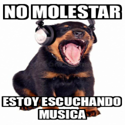 Meme Personalizado - no molestar estoy escuchando musica - 33209103