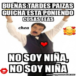 Meme Personalizado - Buenas tardes paizas guicha esta poniendo - 33209950