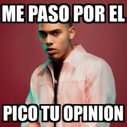 Meme Personalizado - ME PASO POR EL PICO TU OPINION - 33213081