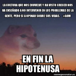 Meme Personalizado - La cultura que nos envuelve y ha visto crecer nos ...