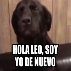 Meme Personalizado - HOLA LEO, soy yo de nuevo - 33215919