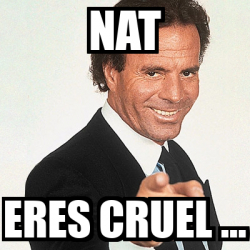 Meme Julio Iglesias - Nat Eres cruel … - 33216586