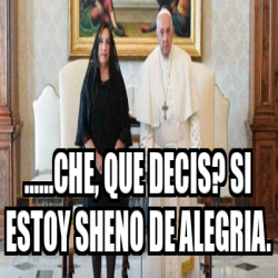 Meme Personalizado - ......che, que decis? si estoy sheno de alegria ...
