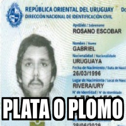 Meme Personalizado - plata o plomo - 33236306