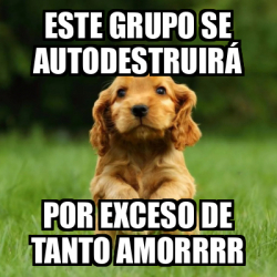 Meme Personalizado - Este grupo se autodestruirá por exceso de tanto ...