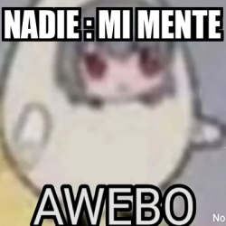 Meme Personalizado - Nadie : mi mente - 33244124