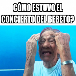 Meme Personalizado - Cómo estuvo el concierto del Bebeto? - 33245318
