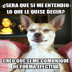 Meme Personalizado - ¿sera que si me entendio lo que le quise decir ...