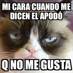 Meme Personalizado - Mi cara cuando me dicen el apodó Q no me gusta ...