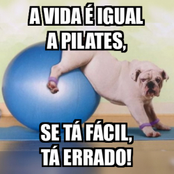 Meme Personalizado - A VIDA É IGUAL A PILATEs, SE TÁ FÁCIL, tá errado ...