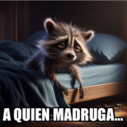 Meme Personalizado - A quien madruga... - 33277085
