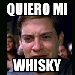Meme crying peter parker - Quiero mi whisky - 33277879