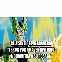 Meme Personalizado - Cell sintió el verdadero terror por no aver ...