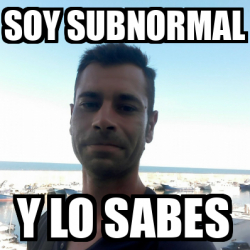 Meme Personalizado - SOY SUBNORMAL Y LO SABES - 33288923