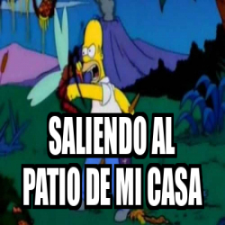 Meme Personalizado - SALIENDO AL PATIO DE MI CASA - 33300868