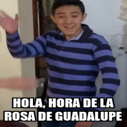 Meme Personalizado - hola, hora de la rosa de guadalupe - 33311444
