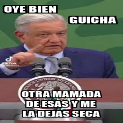 Meme Personalizado - oye bien guicha otra mamada de esas y me la dejas ...