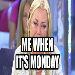 Meme Personalizado - ME WHEN IT'S MONDAY - 33326069