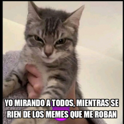 Meme Personalizado - Yo mirando a todos, mientras se rien de los memes ...