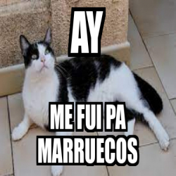 Meme Personalizado - AY Me fui pa marruecos - 33337095