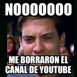 Meme crying peter parker - NOOOOOOO ME BORRARON EL CANAL DE YOUTUBE ...