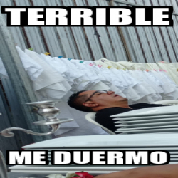 Meme Personalizado - Terrible Me duermo - 33339138