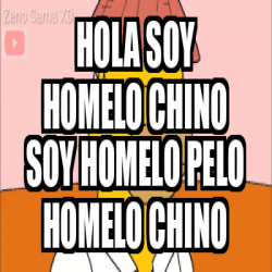 Meme Personalizado - hola soy homelo chino soy homelo pelo homelo chino ...