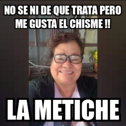 Meme Personalizado - No se ni de que trata pero me gusta el chisme ...