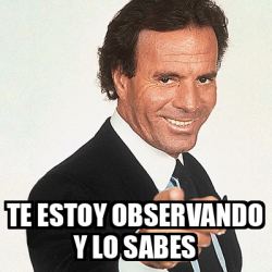 Meme Julio Iglesias - te estoy observando y lo sabes - 33350104