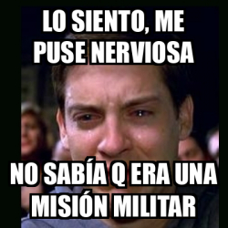 Meme crying peter parker - Lo siento, me puse nerviosa No sabía q era ...