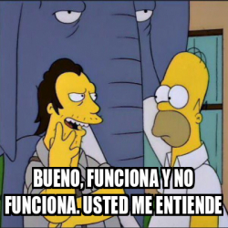 Meme Personalizado - Bueno, funciona y no funciona. Usted me entiende ...