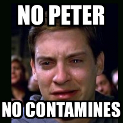 Meme crying peter parker - no peter no contamines - 33384449