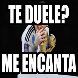 Meme Personalizado - tE DUELE? ME ENCANTA - 33400489