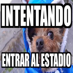 Meme Personalizado - intentando entrar al estadio - 33402145