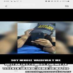 Meme Personalizado - Soy nikole valdivia y me gustan los tombos porque ...