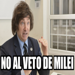 Meme Personalizado - NO AL VETO DE MILEI - 33419866